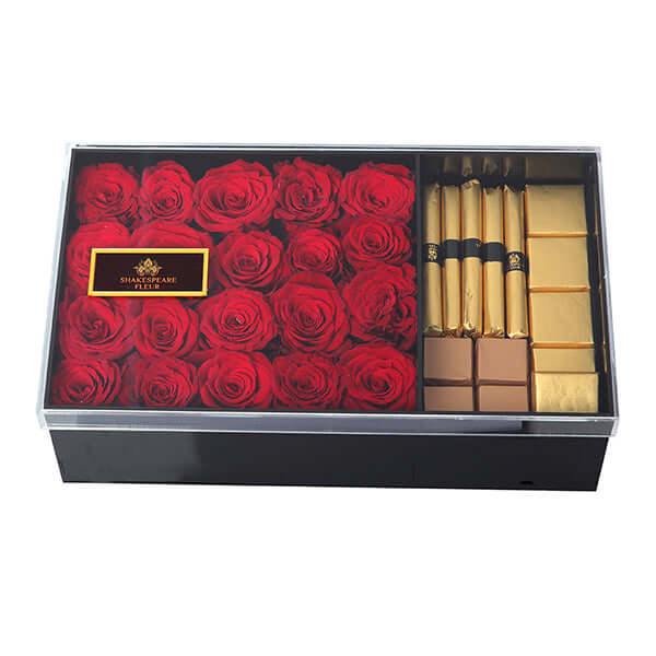 Luxury Box of Red Roses and Chocolates